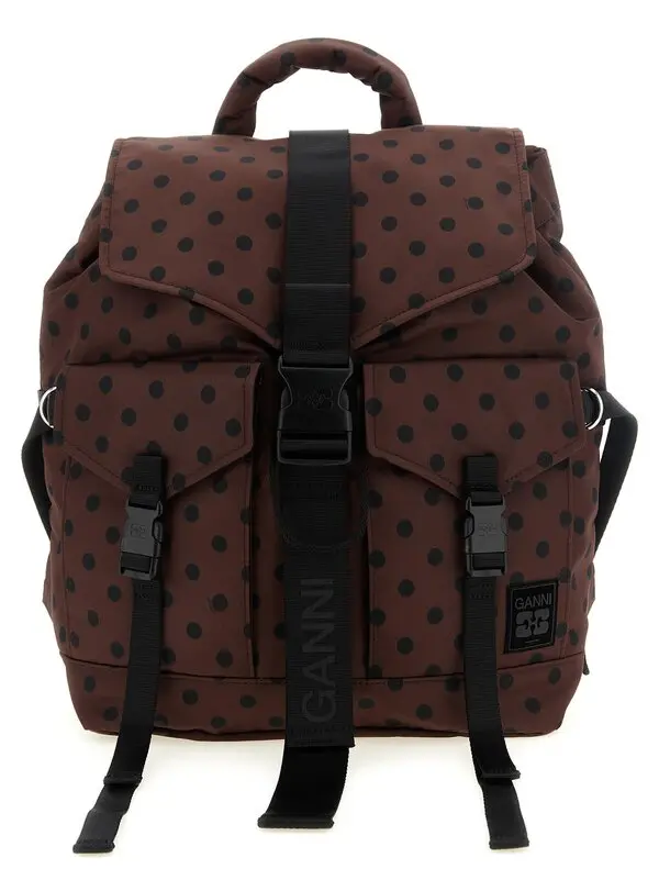 GANNI Re-tech' Backpack - Brown