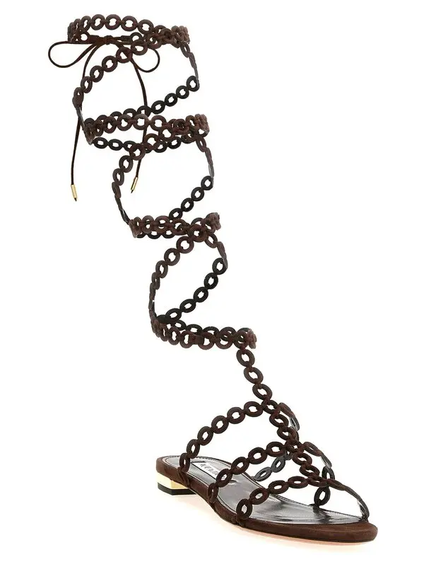 AQUAZZURA Infinity Chain Gladiator' Sandals