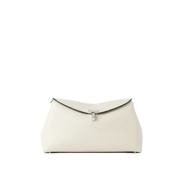 TOTEME T-lock Leather Clutch Bag