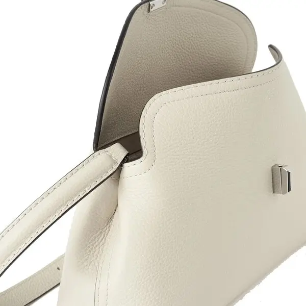 TOTEME T-lock Leather Clutch Bag - White