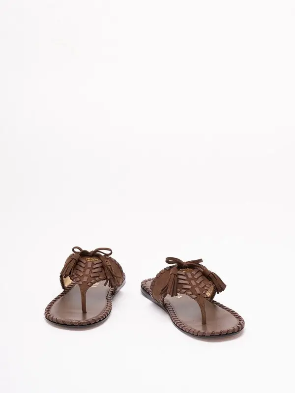 Prada Suede Flat Sandals