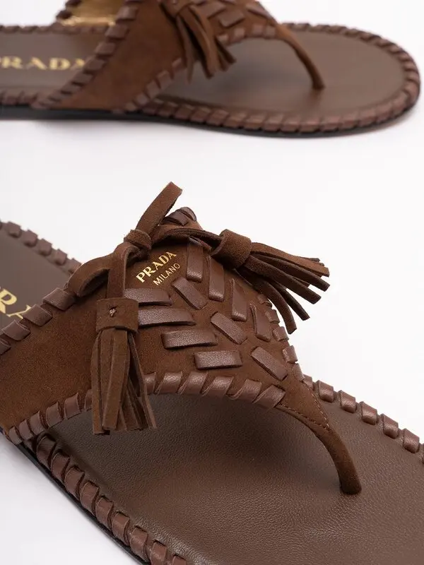 Prada Suede Flat Sandals