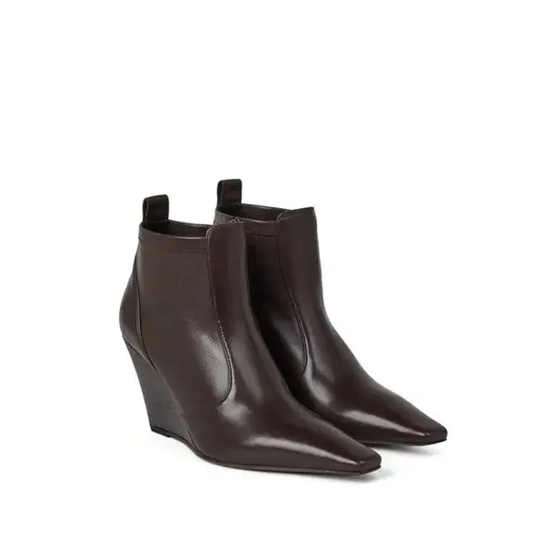 Brunello Cucinelli Monili Wedge Ankle Boots
