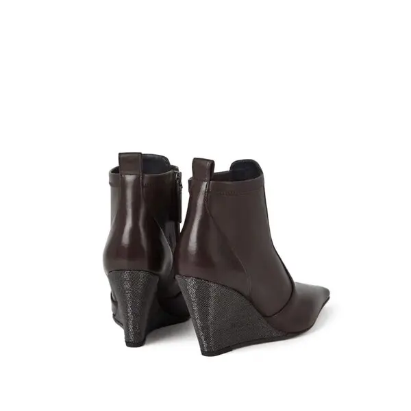 Brunello Cucinelli Monili Wedge Ankle Boots