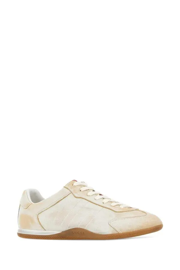 Gucci Ivory Leather Shift Sneakers