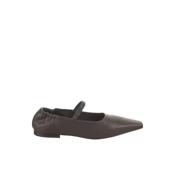 Brunello Cucinelli Mary Jane Flats - Brown
