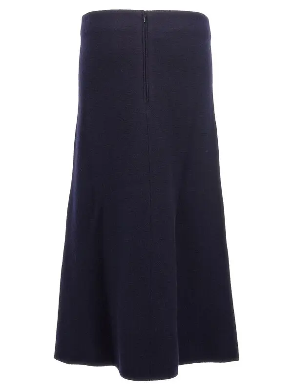 JIL SANDER Long Wool Skirt