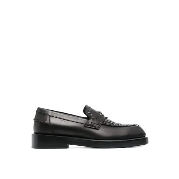 Versace Medusa Leather Loafers - Black
