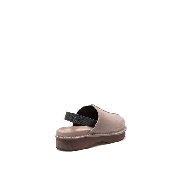 Brunello Cucinelli Suede Clogs Mules