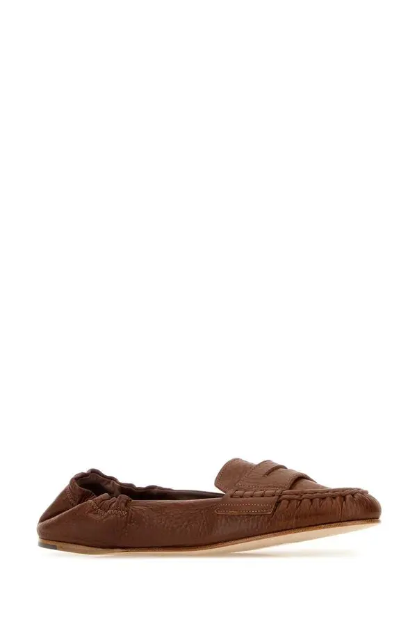 Dsquared2 Caramel Leather Loafers - Brown