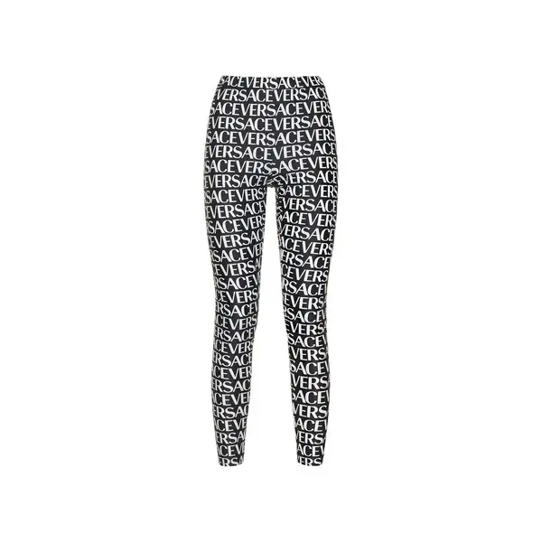 Versace Logo Leggings - Black