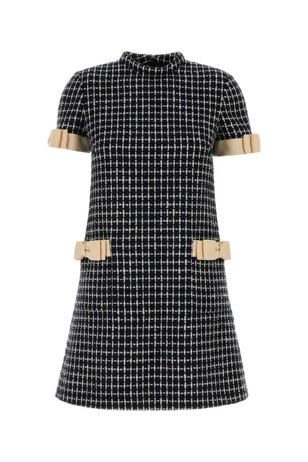 Valentino Garavani Embroidered Tweed Mini Dress - Multicolor