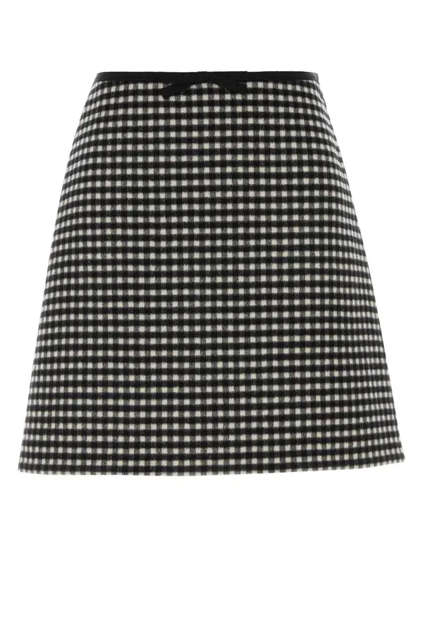 Valentino Garavani Embroidered Flannel Mini Skirt - Multicolor