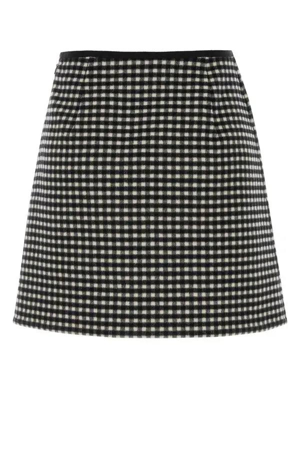Valentino Garavani Embroidered Flannel Mini Skirt - Multicolor