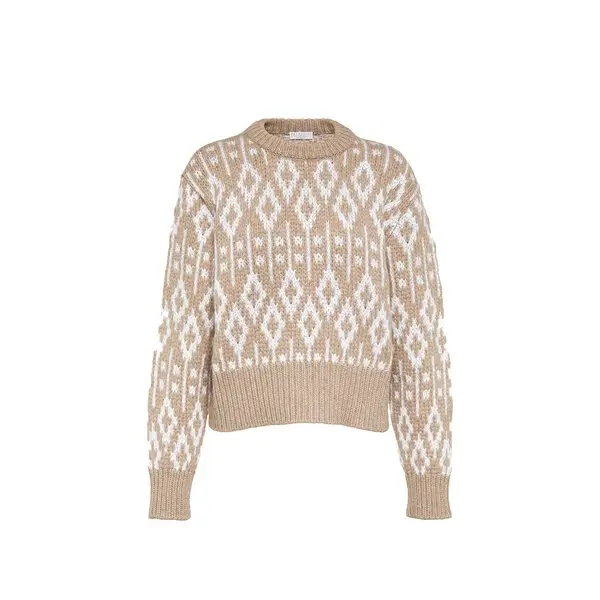 Brunello Cucinelli Jacquard Cashmere Sweater