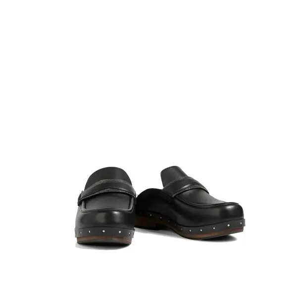 Brunello Cucinelli Leather Clogs Mules