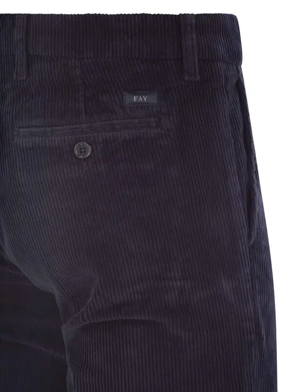 FAY Slim Corduroy Trousers