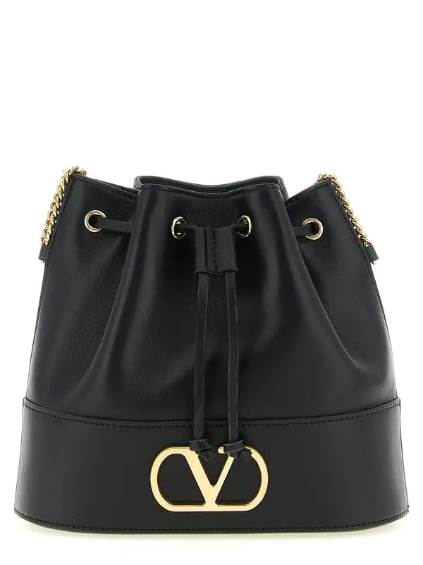 Valentino Garavani Vlogo Signature Mini Bucket Bag - Black