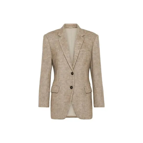 Brunello Cucinelli Monili-embellished Blazer - Cream