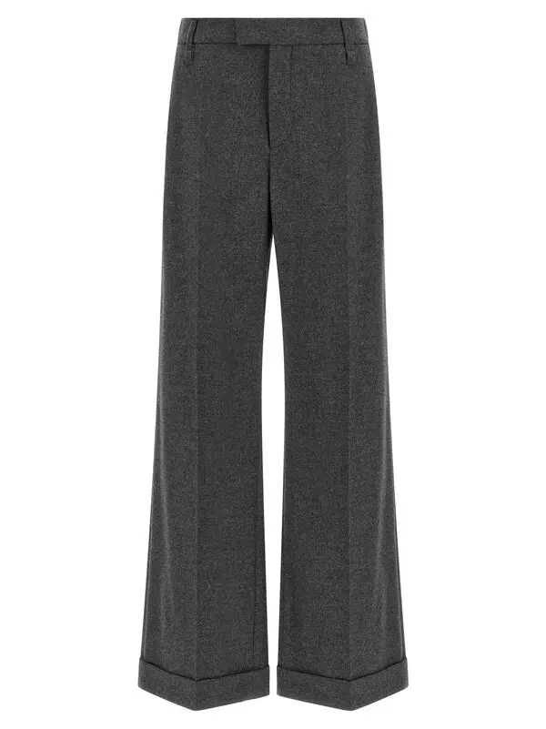 Brunello Cucinelli Wool And Cashmere Pants - Gray