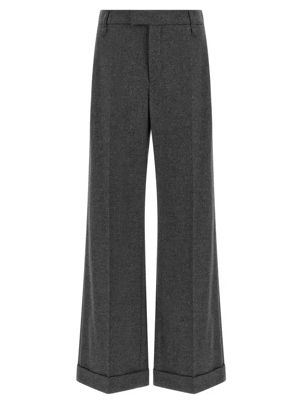 Brunello Cucinelli Virgin Wool And Cashmere Blend Trousers - Gray