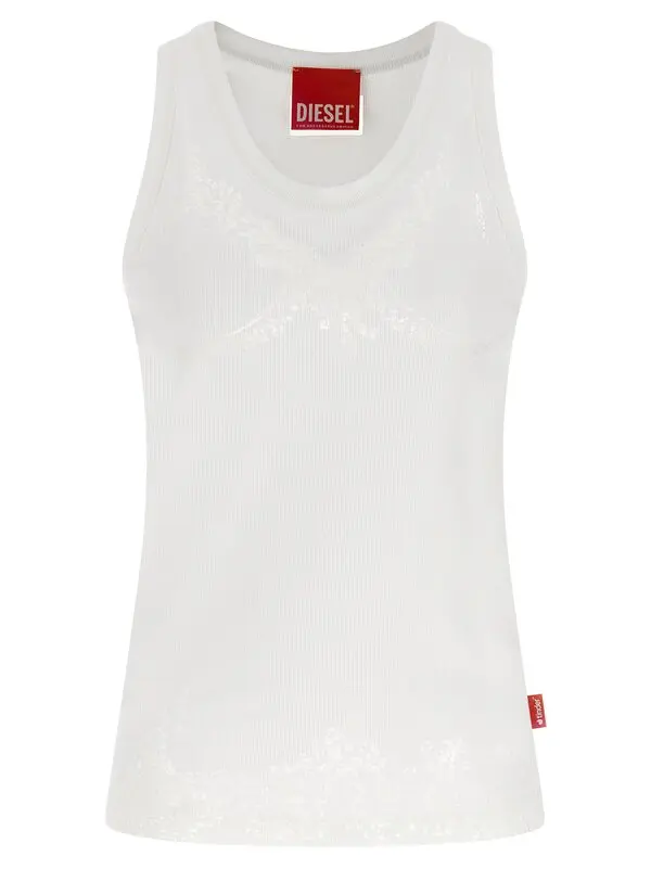 DIESEL® X Tinder Pr-t-anki-lace-r Tank Top - White