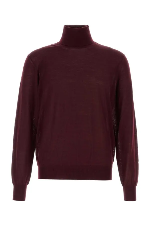 Saint Laurent Aubergine Wool Sweater