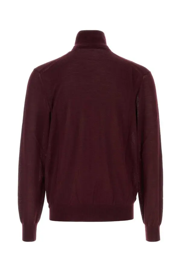 Saint Laurent Aubergine Wool Sweater