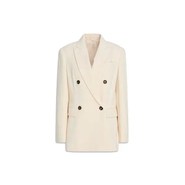 Brunello Cucinelli Double-breasted Blazer - White