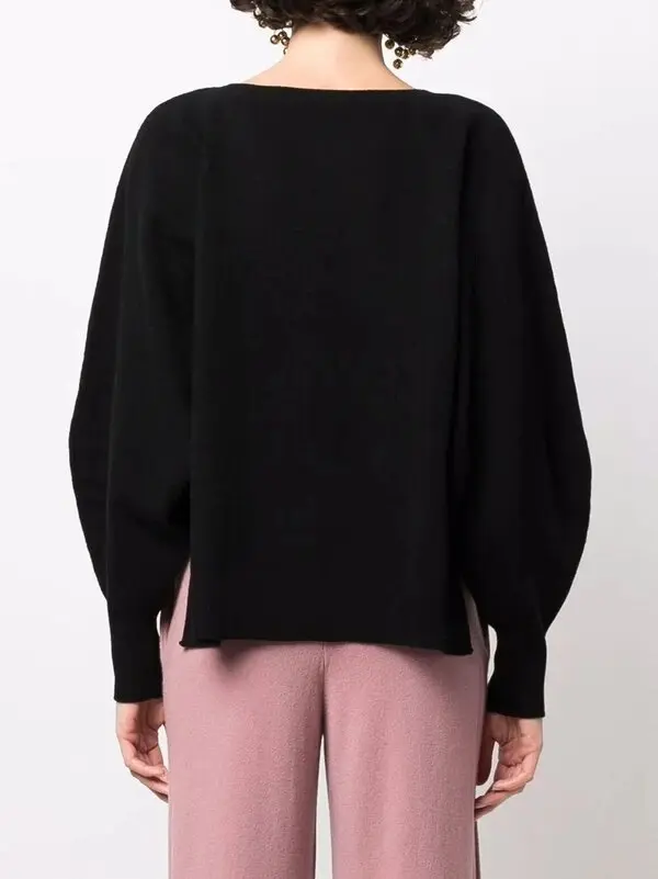 Alberta Ferretti V-neck Ruffled Sweater