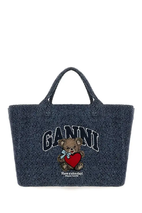 GANNI Textured Handheld Tote Bag - Multicolor