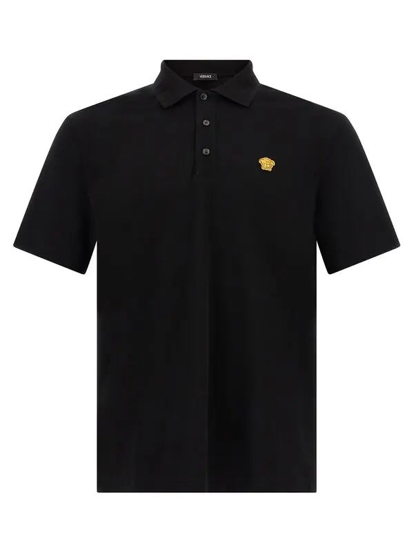 Versace Medusa' Polo Shirt - Black
