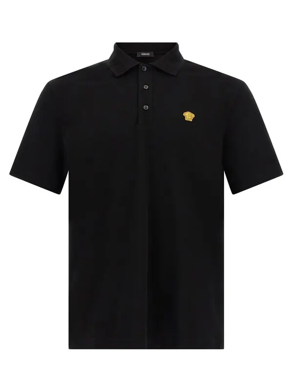 Versace Medusa' Polo Shirt - Black