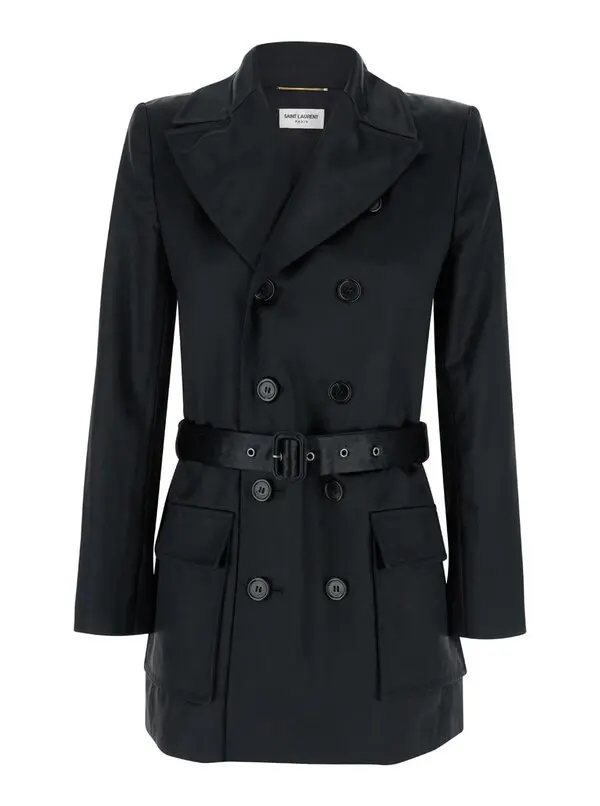 Saint Laurent Cotton Double-breasted Safari Jacket - Multicolor