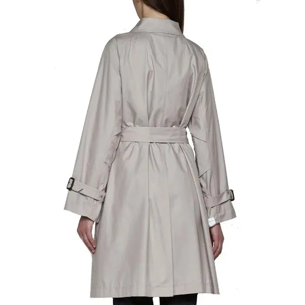 Max Mara Blend Cotton Trench Coat - Cream