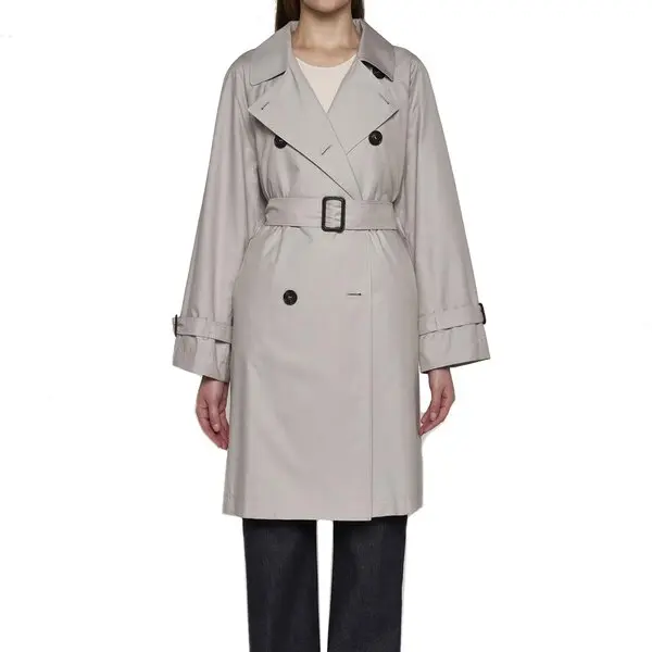 Max Mara Cotton Trench Coat - Cream