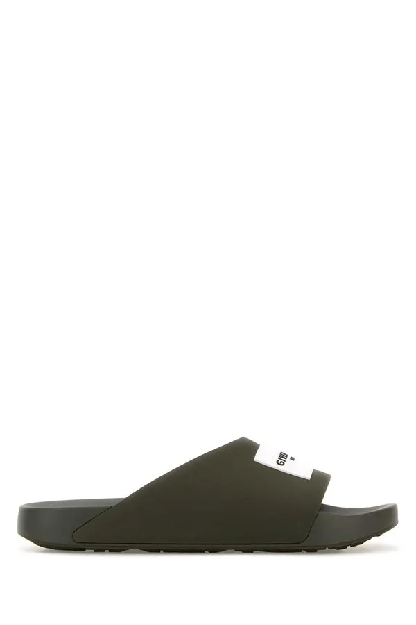 Givenchy Army Rubber Label Slippers