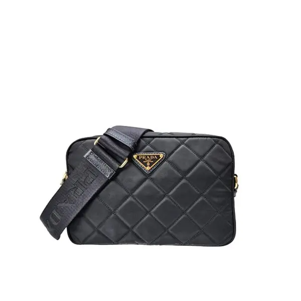 Prada Quilted Nylon Camera Bag - Black