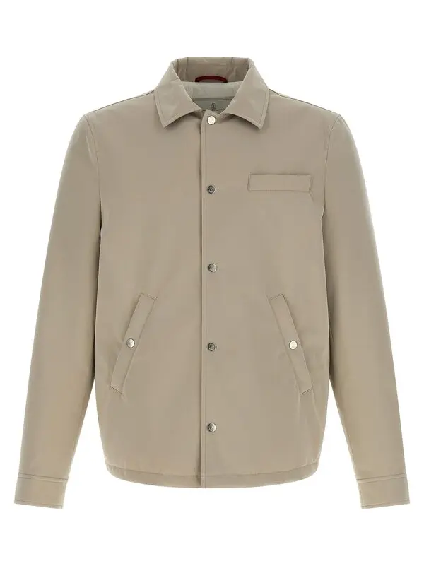 Brunello Cucinelli Thermore® Padded Nylon Windproof Jacket - Gray