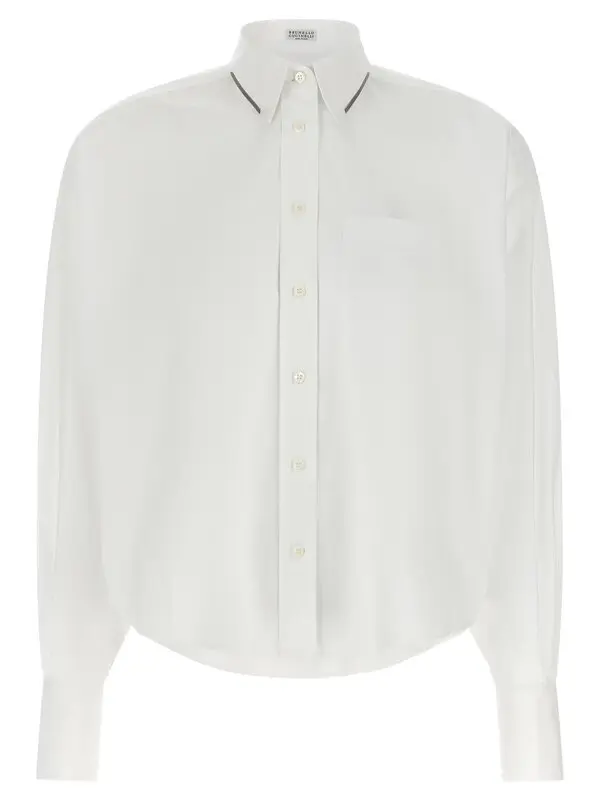 Brunello Cucinelli Shiny Trim' Shirt