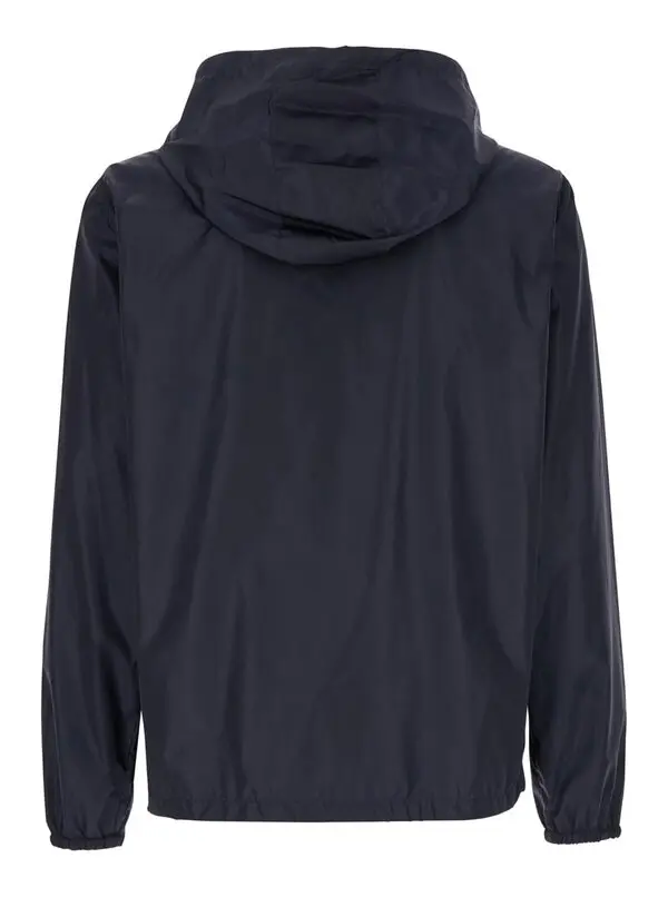 Valentino Garavani Blue Jacket With Vlogo Detail In Nylon