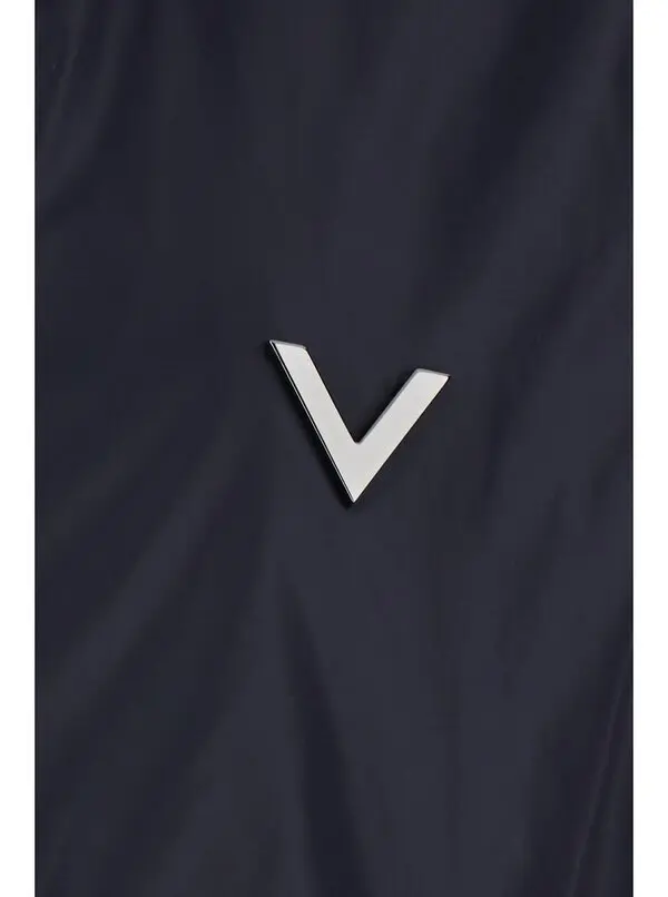Valentino Garavani Blue Jacket With Vlogo Detail In Nylon