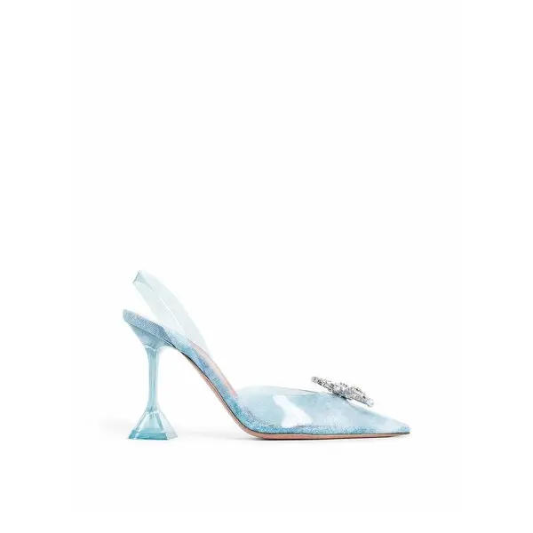 Amina Muaddi Rosie Glass Pumps - Blue