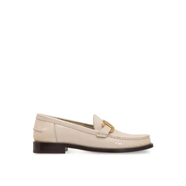 FERRAGAMO Maryan Leather Loafers - White