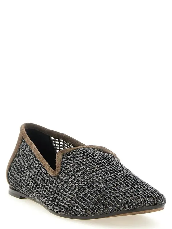 Brunello Cucinelli Embroidery' Mesh Loafers