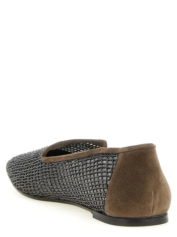 Brunello Cucinelli Embroidery' Mesh Loafers