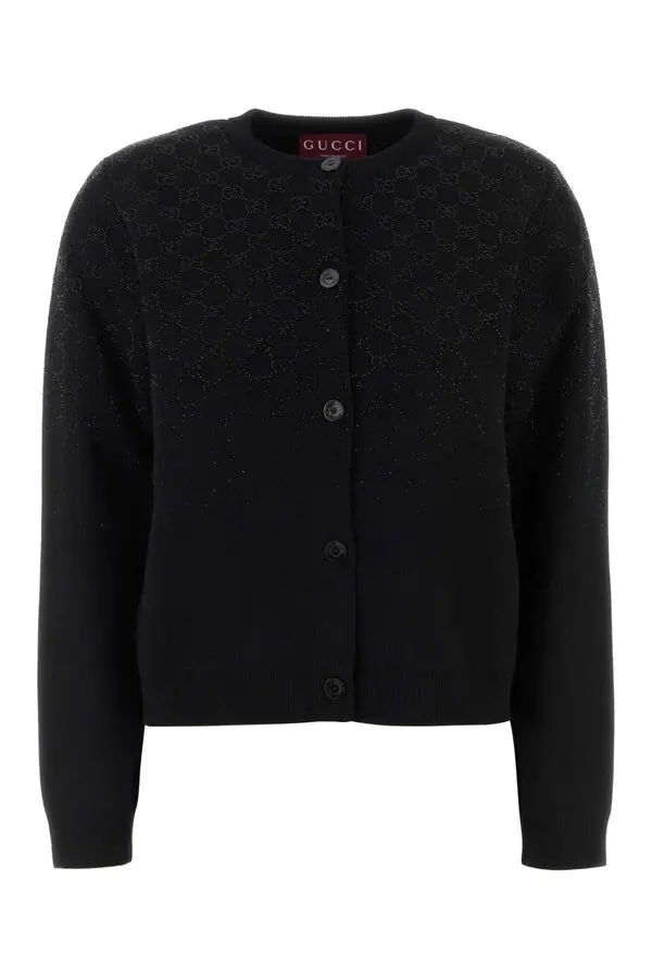 Gucci Wool Blend Cardigan - Black