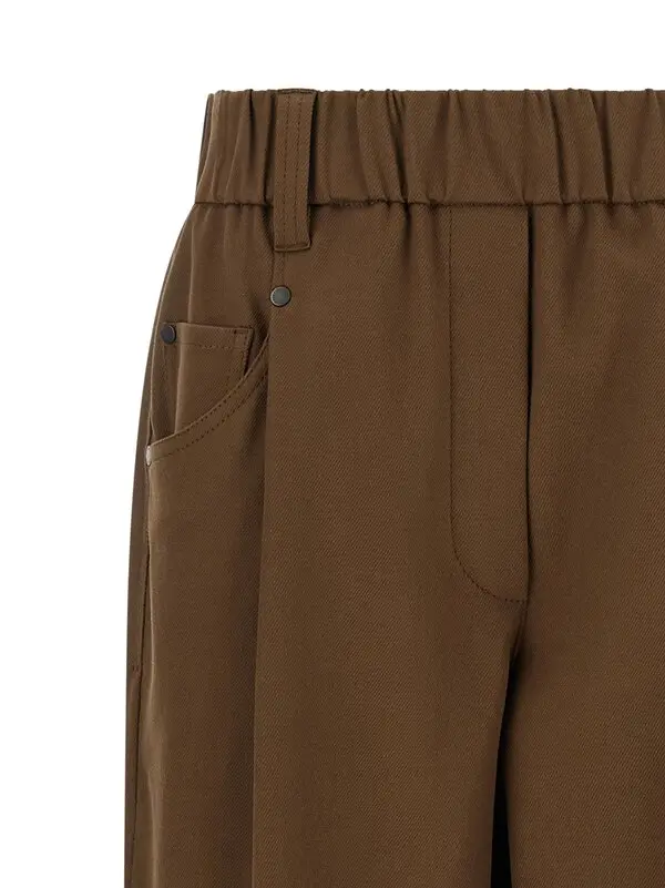 Brunello Cucinelli Baggy Pull-on Pants - Brown