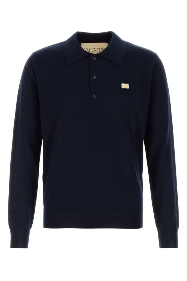Valentino Garavani Midnight Wool Polo Shirt