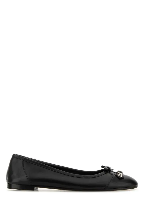 Balenciaga Leather City Up Ballerinas